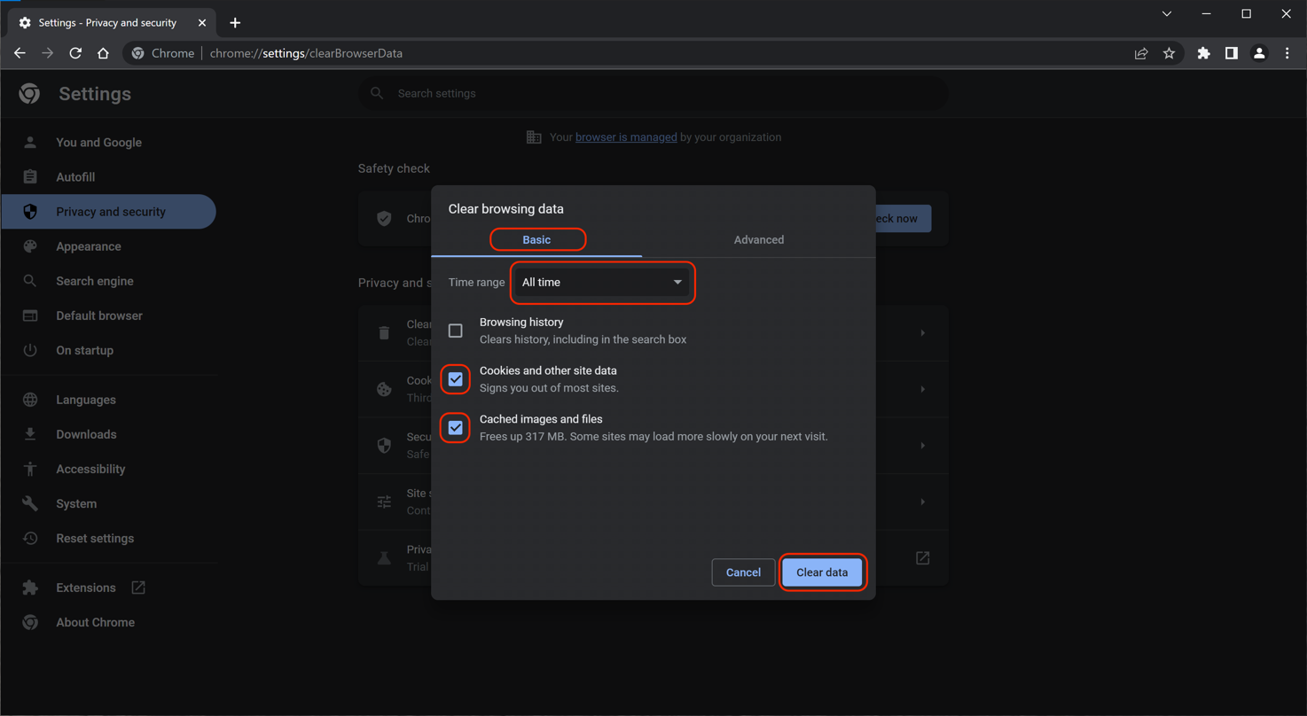 Ohjeet - How to clear browser cache and cookies? - Jyväskylän yliopisto